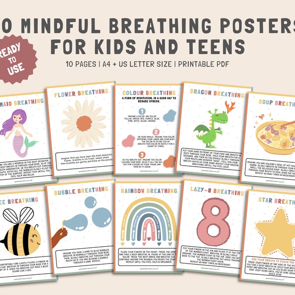 Breathing Exercises for Teens - Etsy