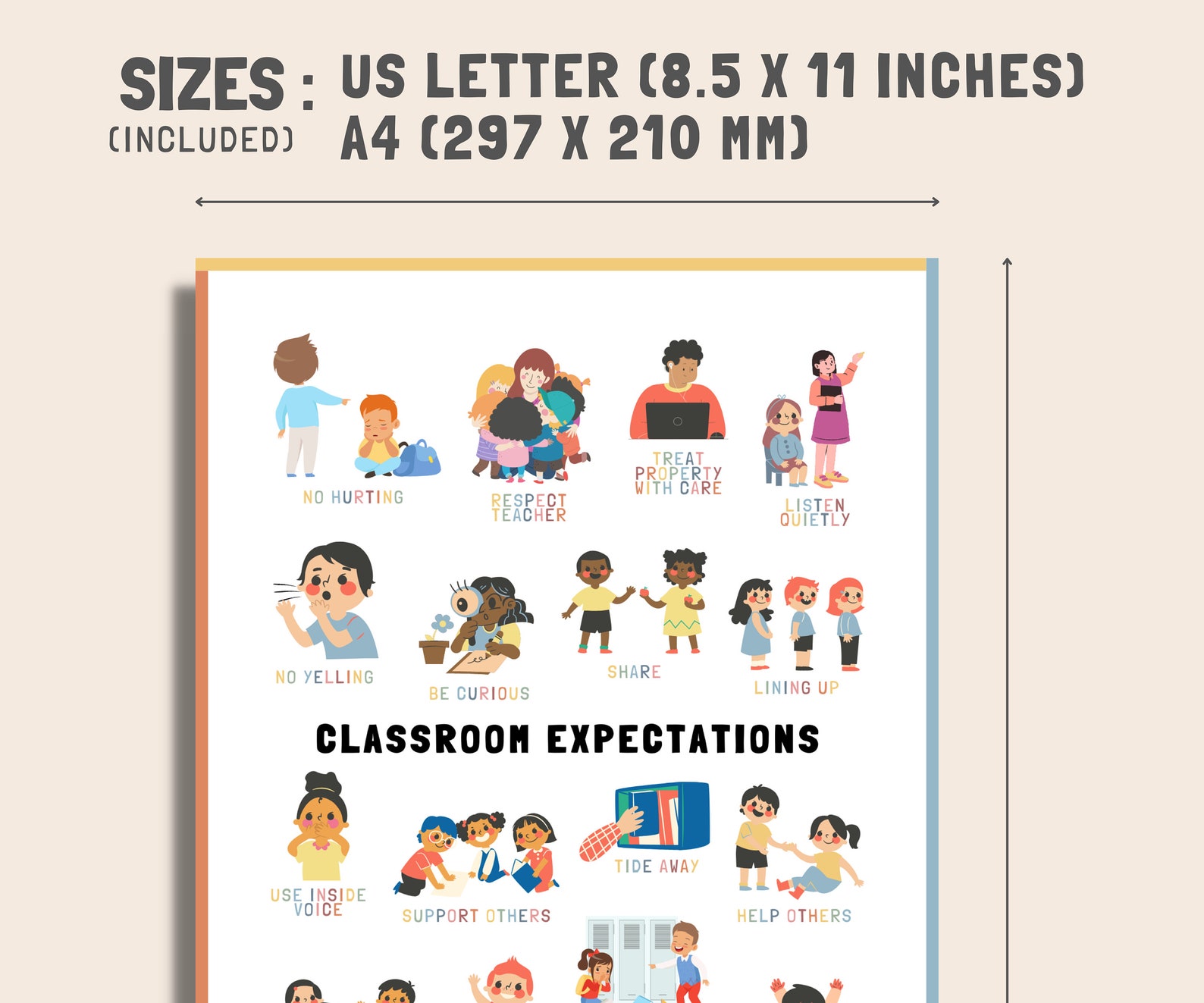 Classroom Expectations Poster, Classroom Rules Poster, Bulletin Board ...