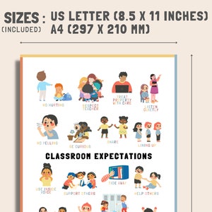 Classroom Expectations Poster, Classroom Rules Poster, Bulletin Board ...