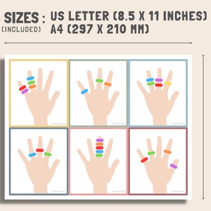 Finger Activity With Hair Ties, Fine Motor Skills, Homeschool Worksheet ...