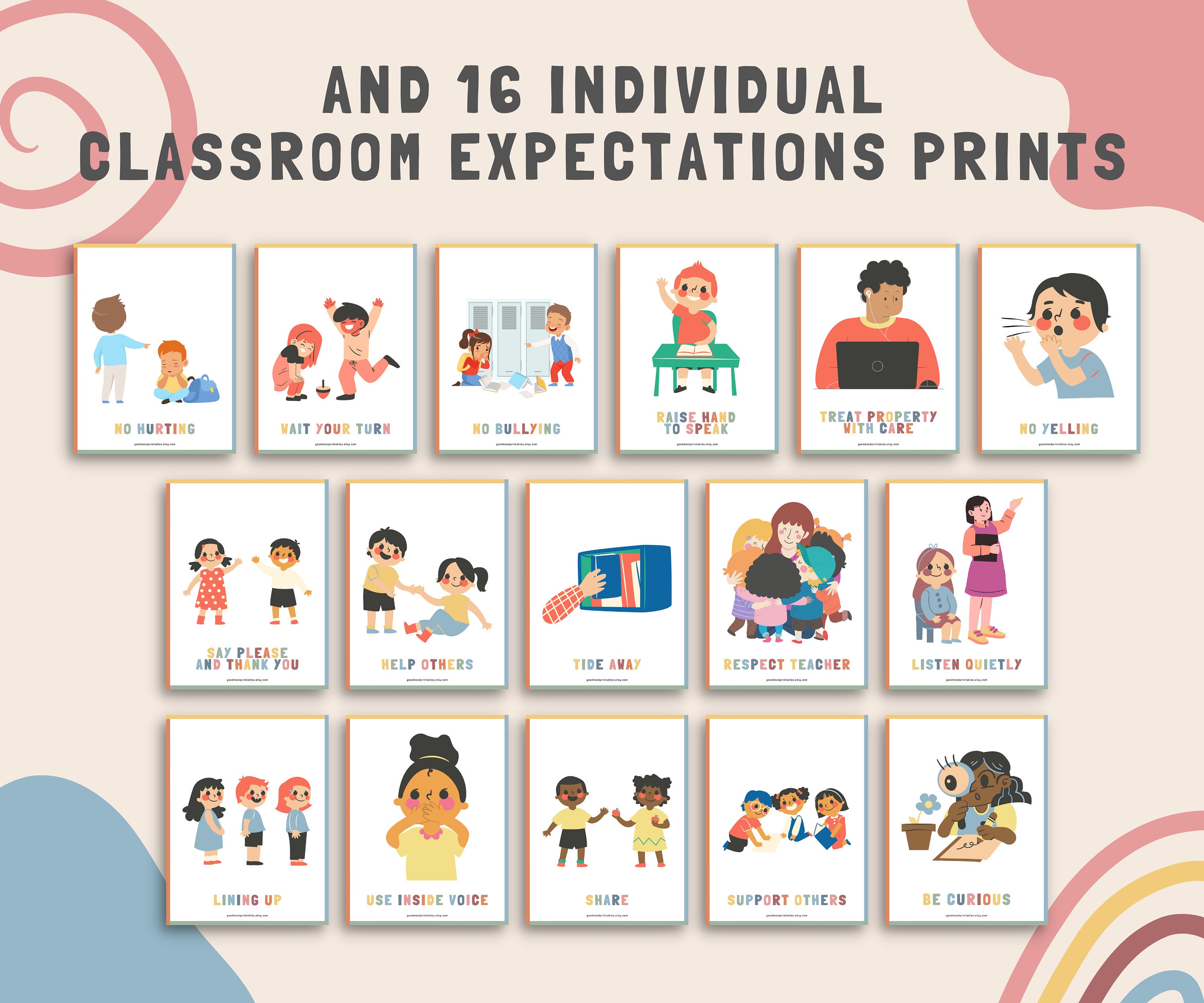 Classroom Expectations Poster Classroom Rules Poster - Etsy