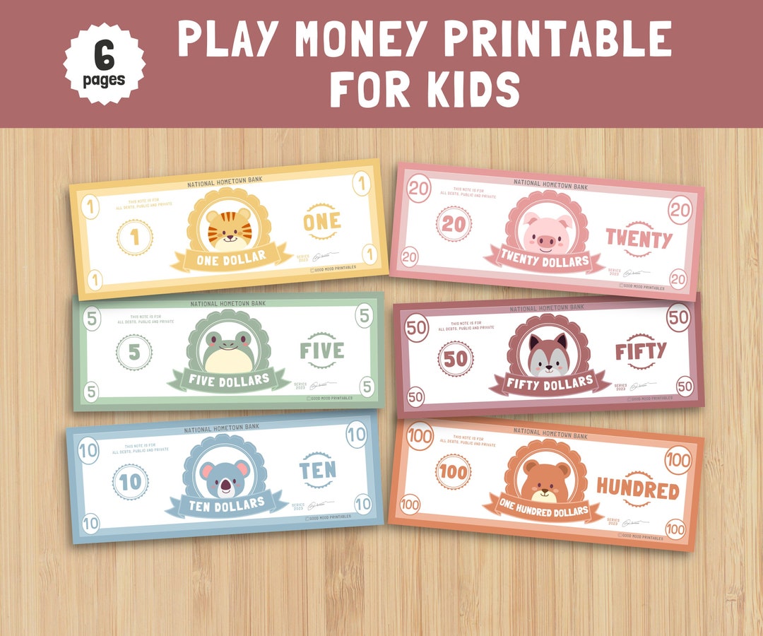 Play Money Printable, Pretend Play, Mom Bucks, Learning Money ...