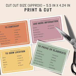 Transition Words and Phrases Mini Posters, Modern English Classroom ...