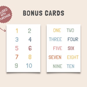 Numbers Flash Cards, Preschool Counting Flash Cards, Count and Clip ...