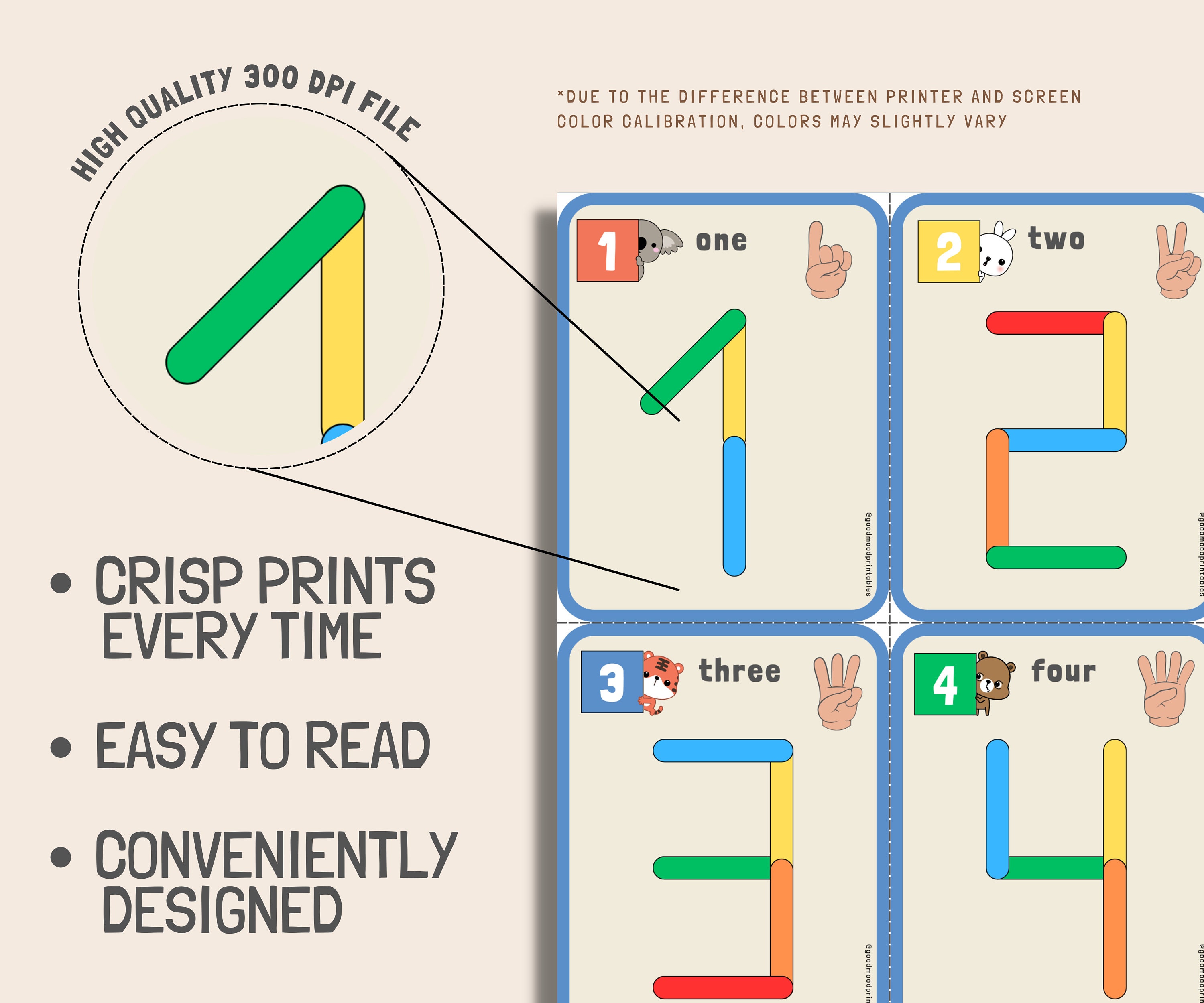 Popsicle Sticks Numbers Activity, Game for Toddlers, Montessori ...