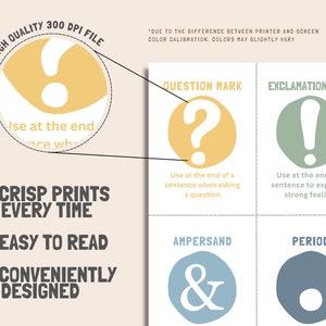 Punctuation Flash Cards, Punctuation Marks and When to Use Them ...