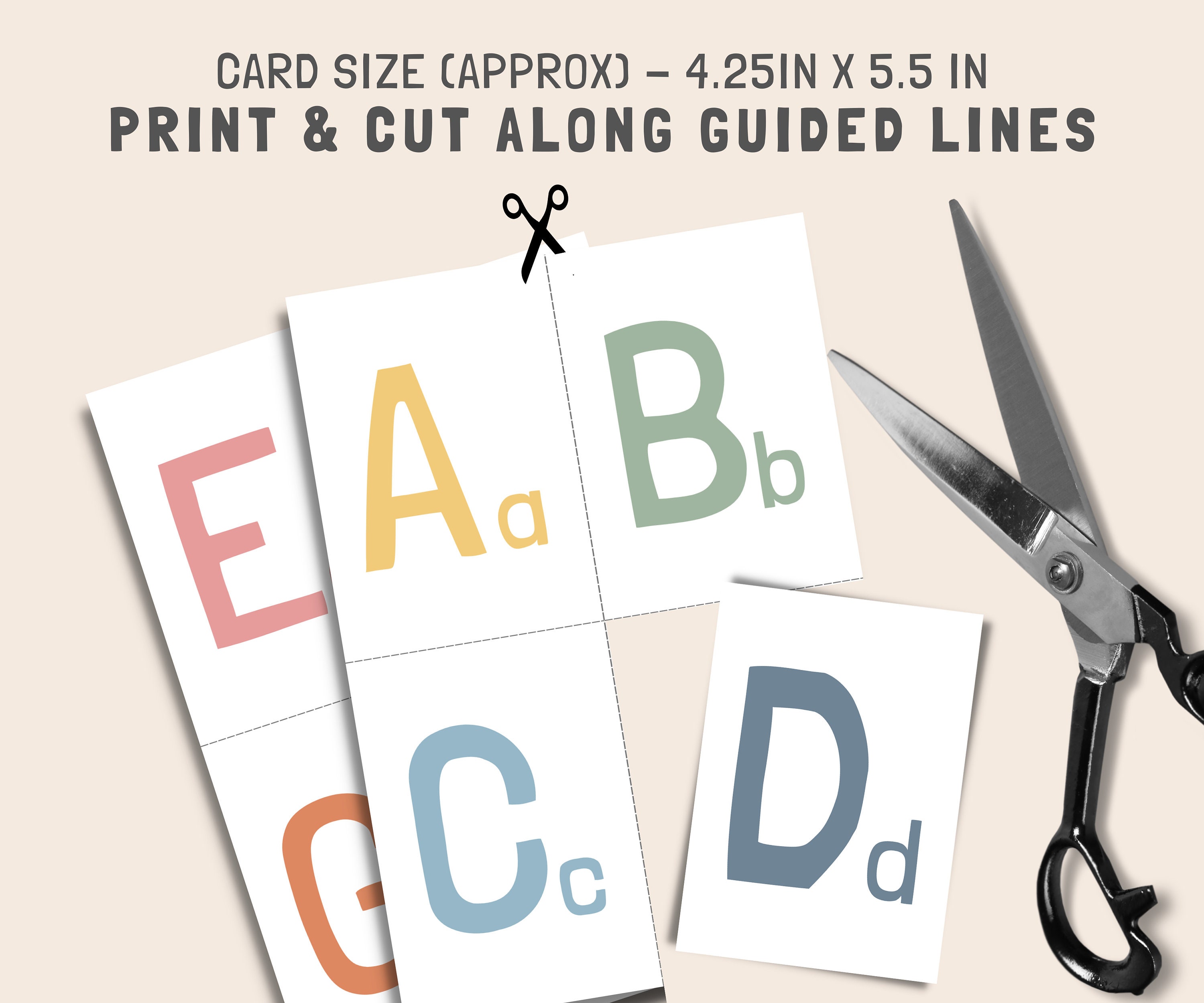 ABC Flash Cards, Educational Cards, A-Z Cards, Learn Abcs, Alphabet ...