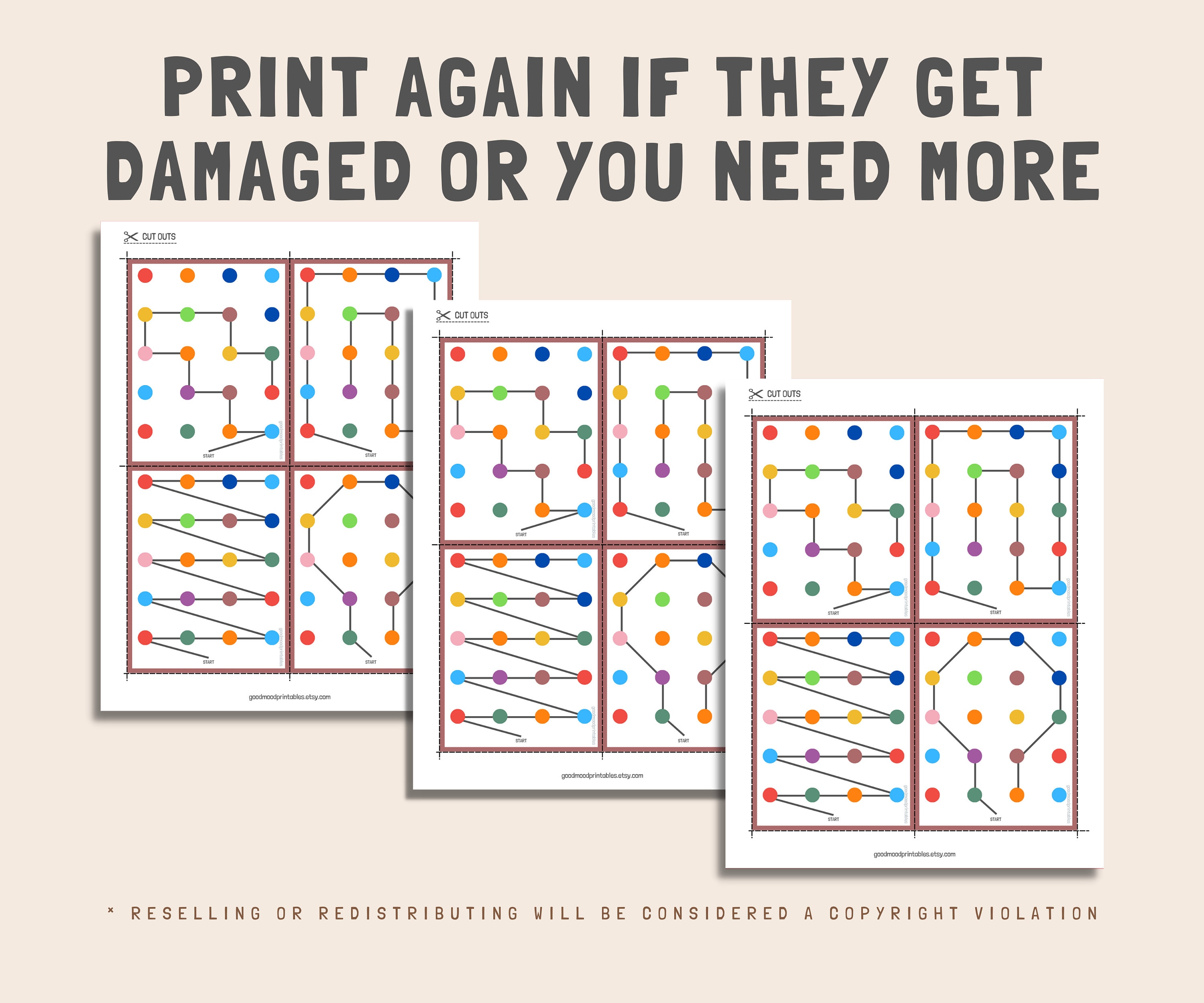 Copy the Pattern Activity, Game for Toddlers, Montessori Printable ...