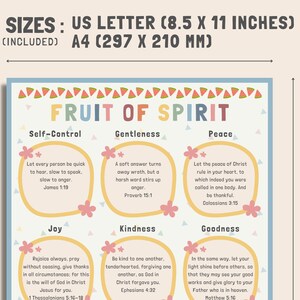 Fruit of the Spirit Matching Printable, Galatians 5 Activity, Bible ...