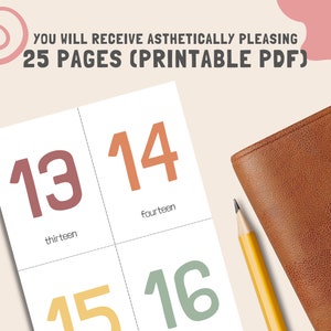 Number Flash Cards 1-100, Count to 100, Preschool Counting Flash Cards ...