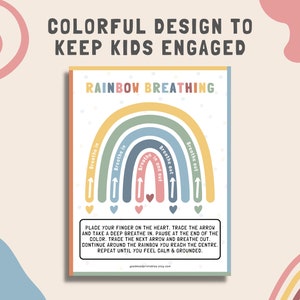 Rainbow Breathing, Deep Breathing, Grounding, Calm Down Strategies ...