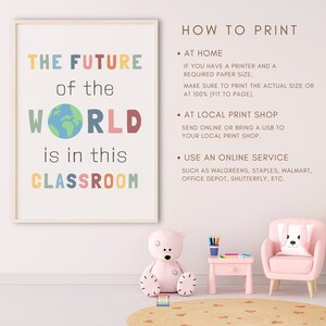 The Future of the World is in This Classroom Poster, Positive Classroom ...