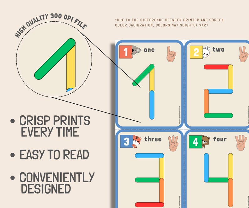Popsicle Sticks Numbers Activity, Game for Toddlers, Montessori ...