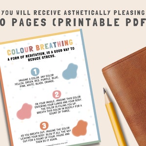 10 Mindful Breathing Posters Bundle for Kids Teens, Calm Down Corner ...