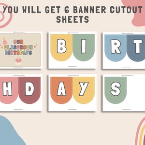 Classroom Birthdays Display Printable & Fillable, Classroom Birthday ...