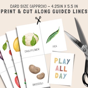30 Fruits and Vegetables Cards | Montessori Flashcards | Pre-school ...