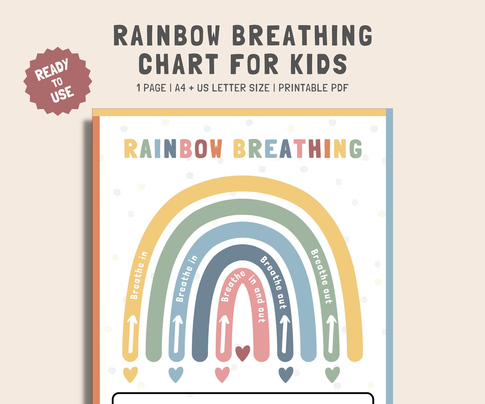 Rainbow Breathing, Deep Breathing, Grounding, Calm Down Strategies ...