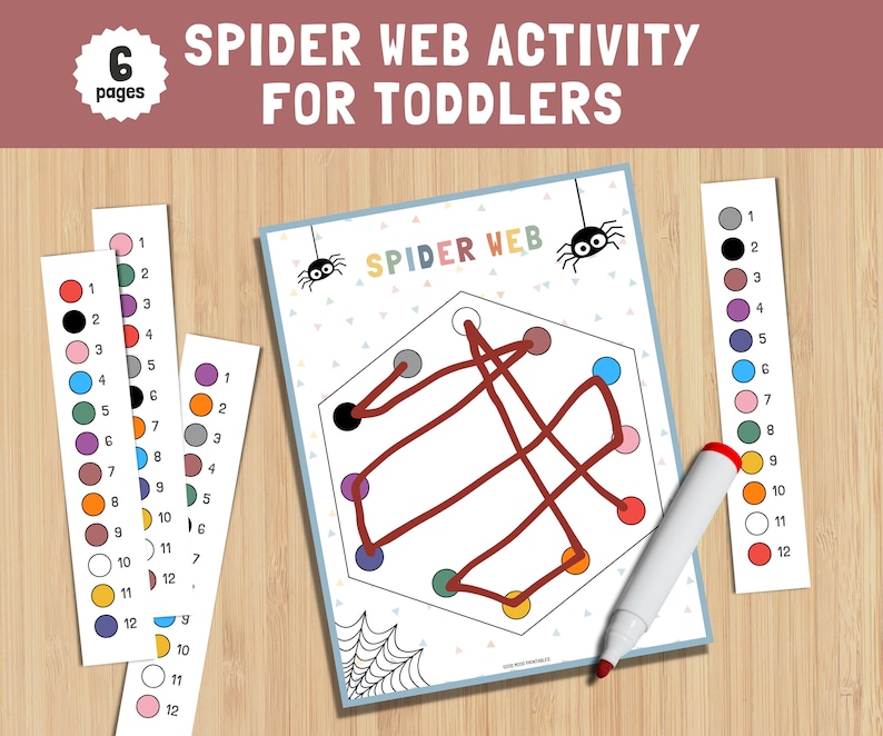 Hexagonal Spider Webs Printable Activity, Emotion Preschool Printables ...