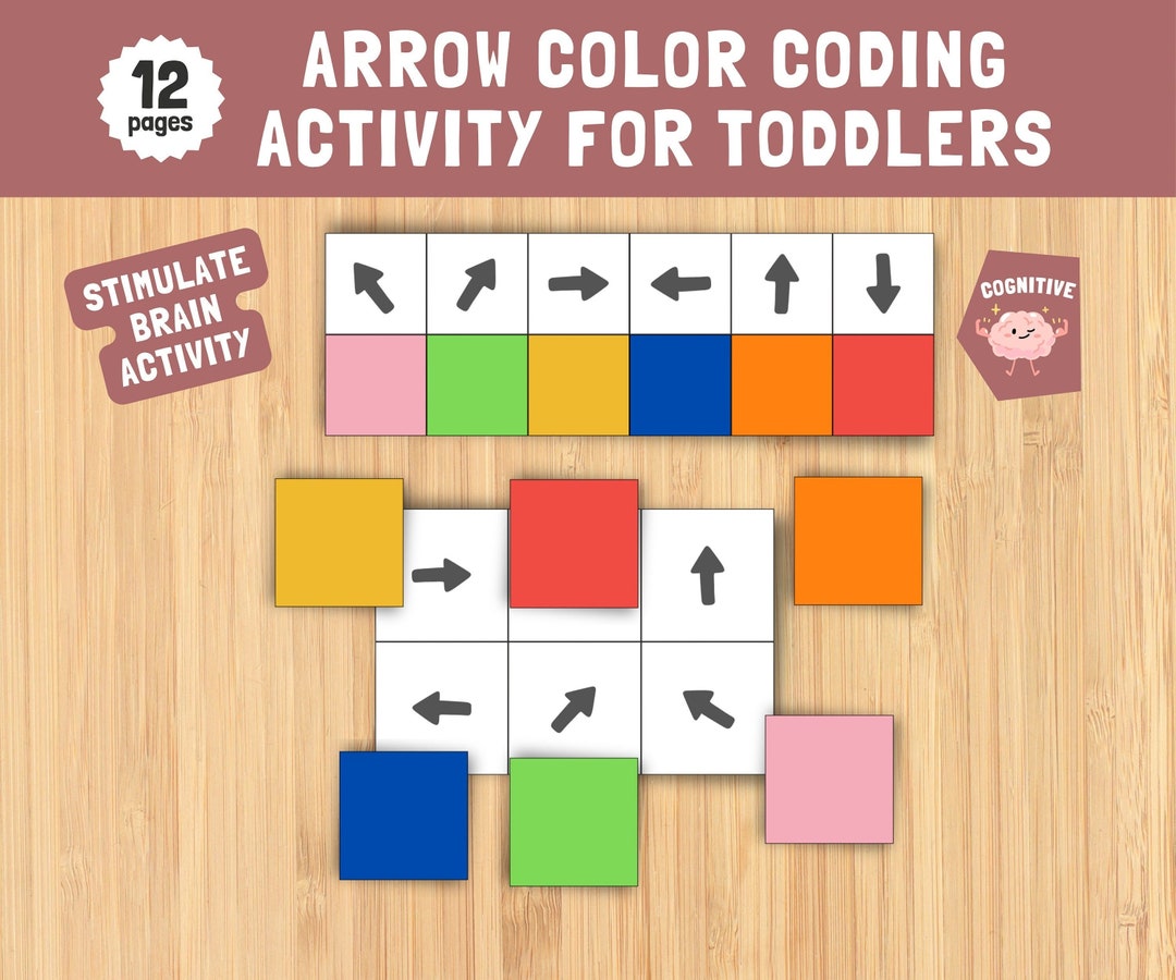 Arrow Color Coding, Fine Motor Skills, Game for Toddlers, Montessori ...