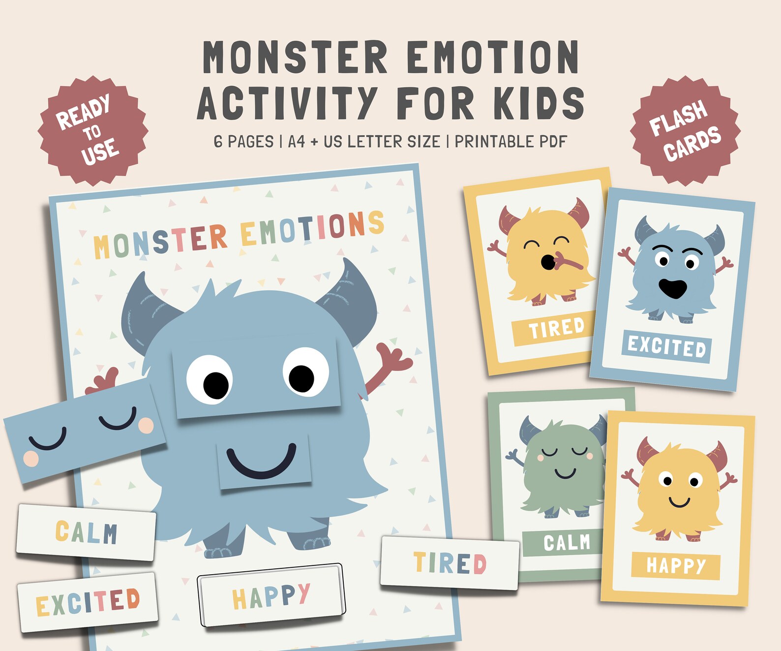 Monster Emotion Printable Activities Emotion Preschool - Etsy