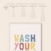 Wash Your Hands Sign, Bathroom Poster, Printable Wall Art, Montessori ...