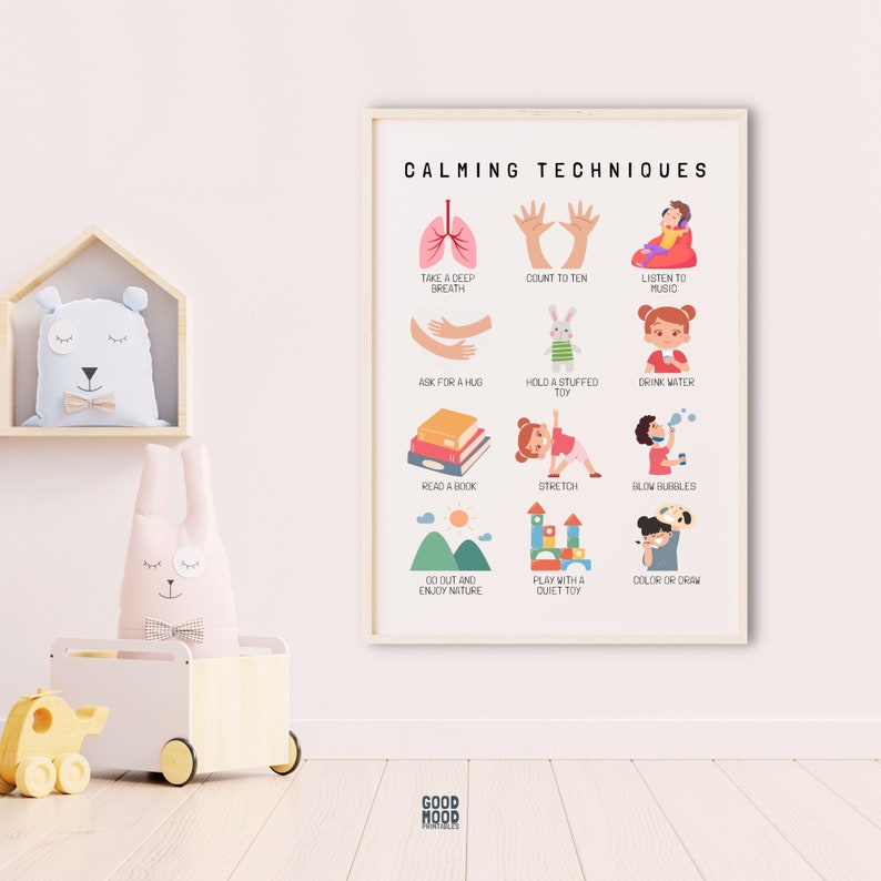 Calming Techniques Poster Calming Corner Calming Strategies - Etsy
