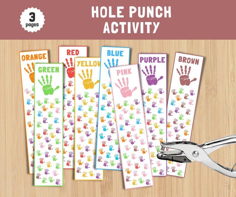 Punch Cards Printable Activities Fine Motor Skills - Etsy