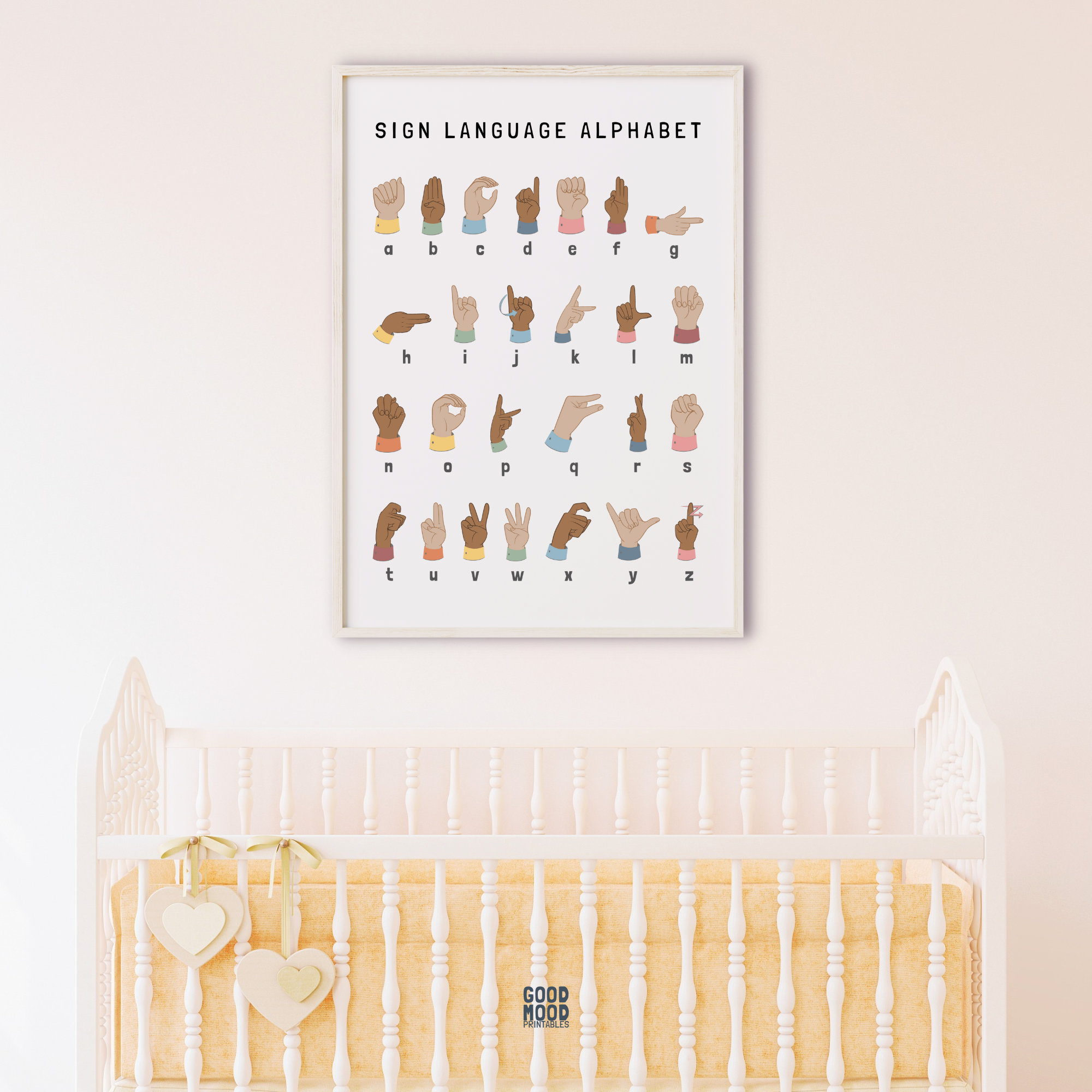 Sign Language Alphabet, ASL, American Sign Language, Alphabet Poster ...