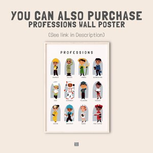 Professions Flash Cards, Montessori Cards, Flash Cards, Nomenclature ...