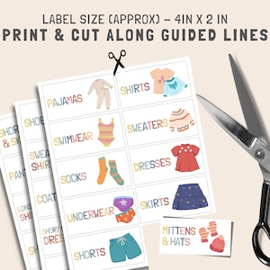 Kids Dresser Drawer Labels, Trofast Bin Labels, Visual Pictures ...