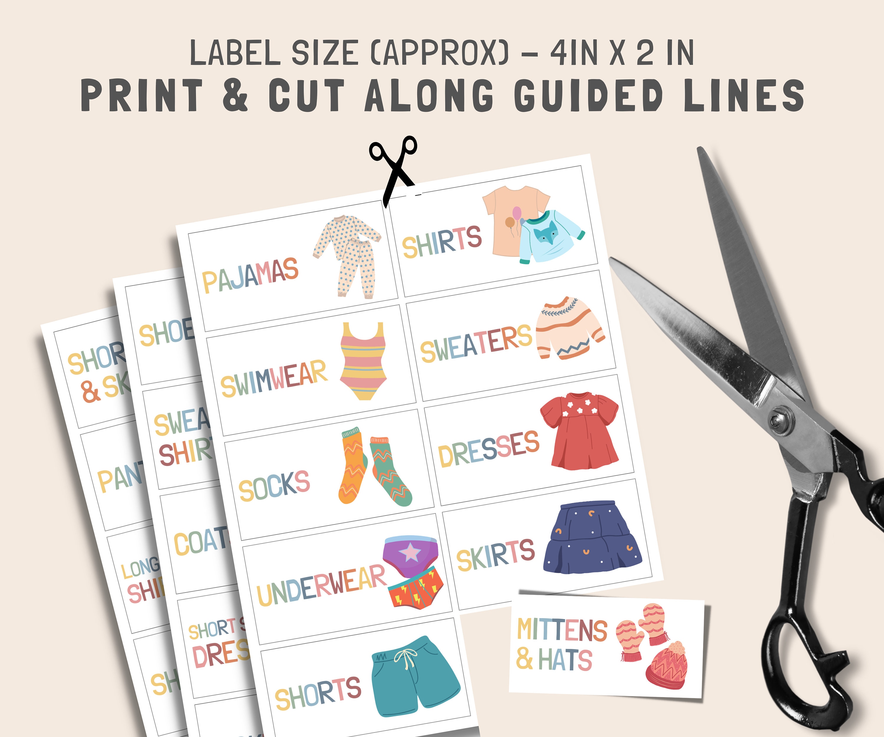 Kids Dresser Drawer Labels Trofast Bin Labels (Download Now) - Etsy