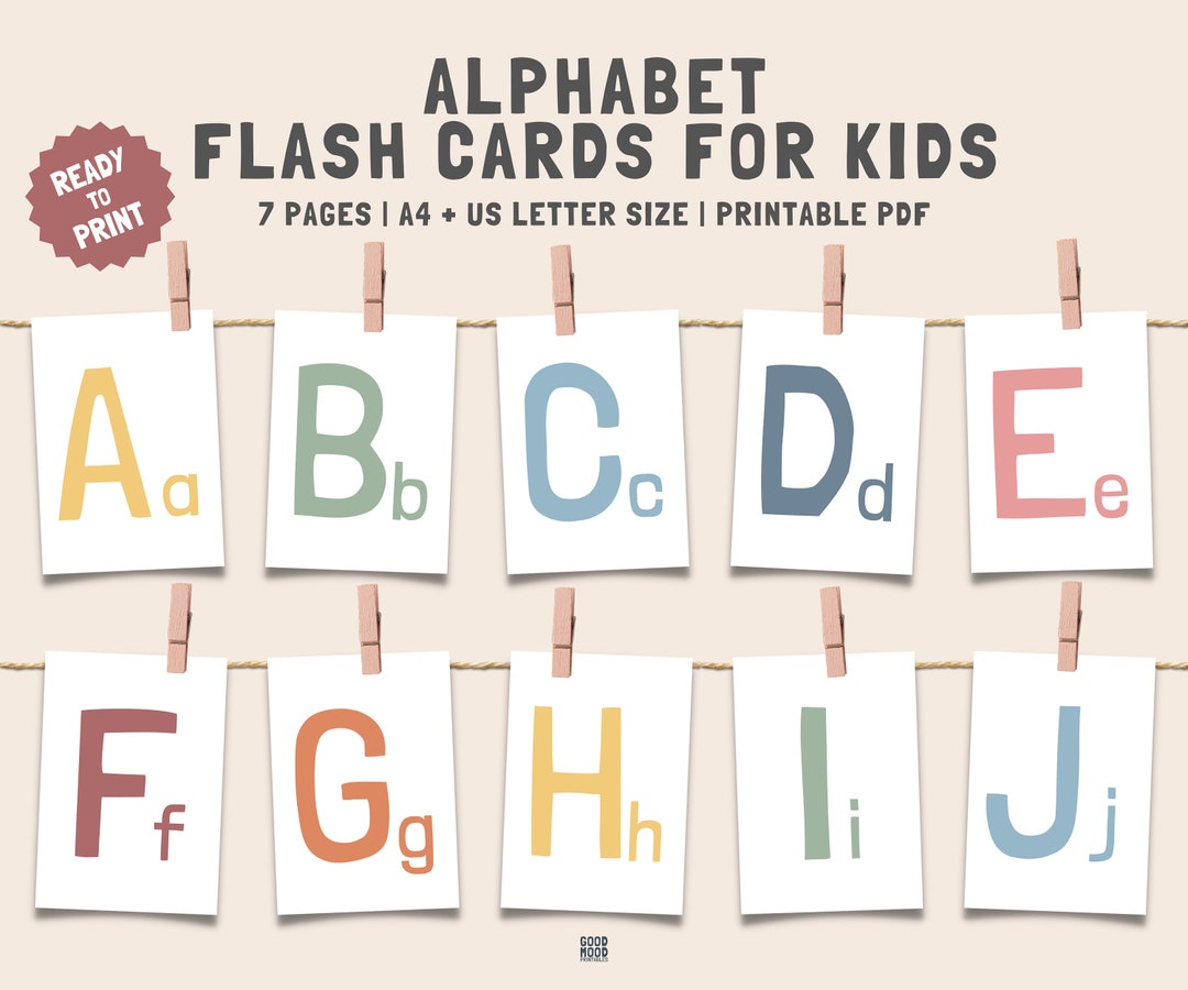 ABC Flash Cards, Educational Cards, A-Z Cards, Learn Abcs, Alphabet ...