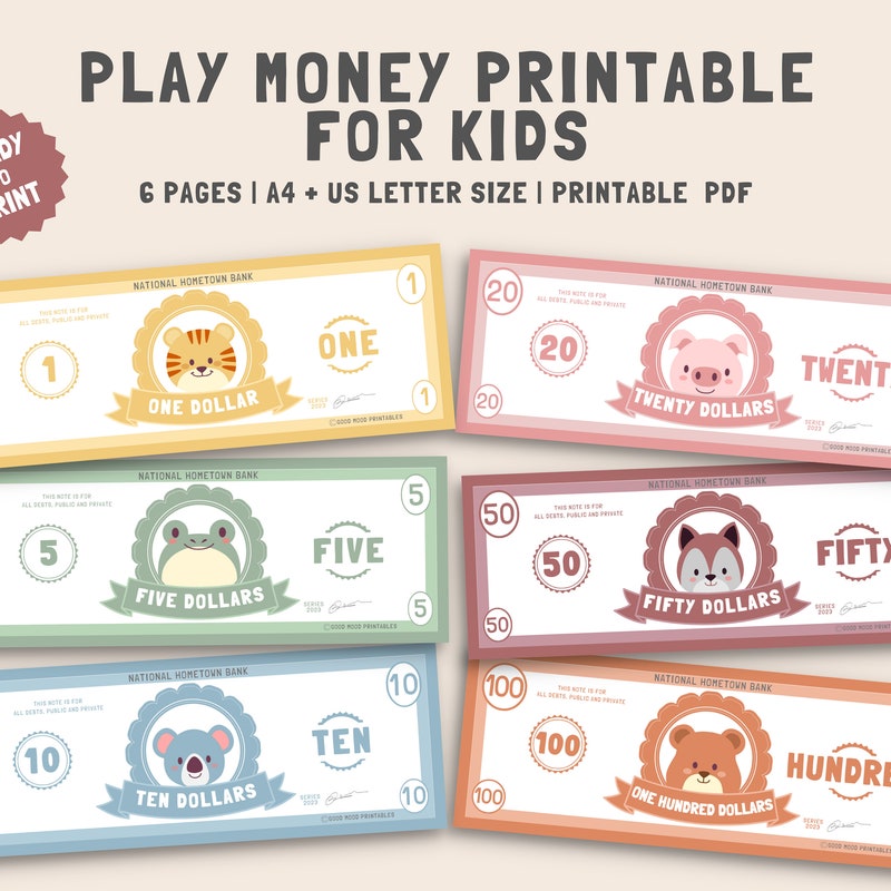 Play Money - Etsy