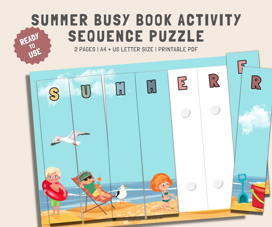 Sequence Puzzle Aktivität Sommer Busy Book Aktivität für - Etsy.de