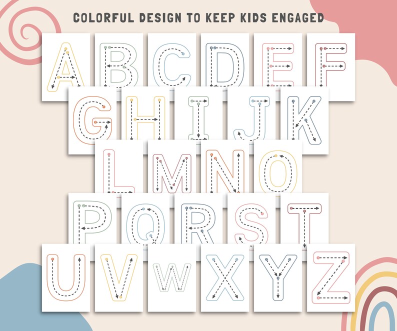 Letter Formation Flash Cards, Montessori Cards, Flash Cards, Learning ...