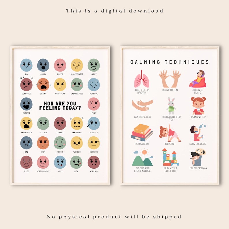 Feelings Poster, Calming Techniques, Calming Corner, Emotions Chart ...