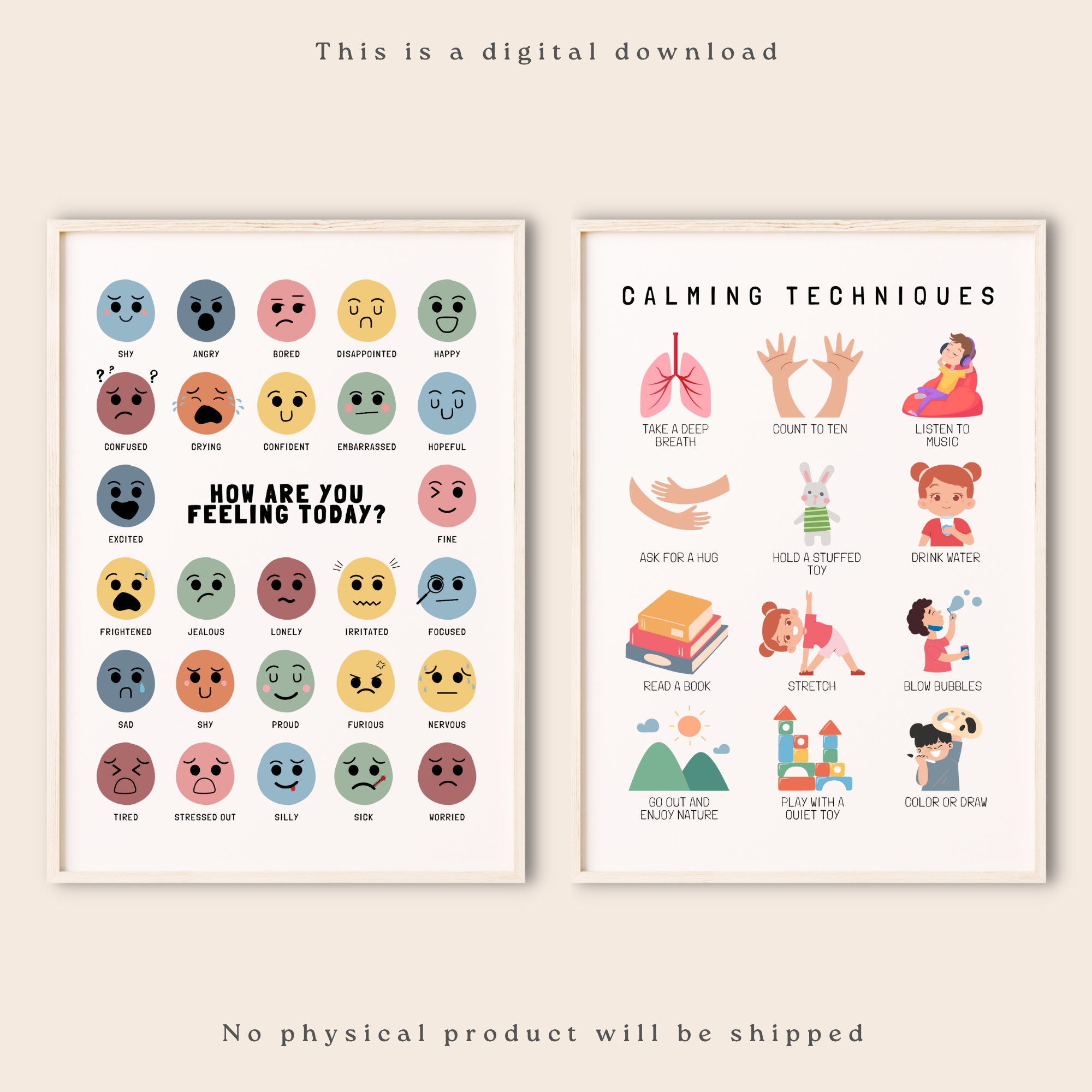 Feelings Poster, Calming Techniques, Calming Corner, Emotions Chart ...