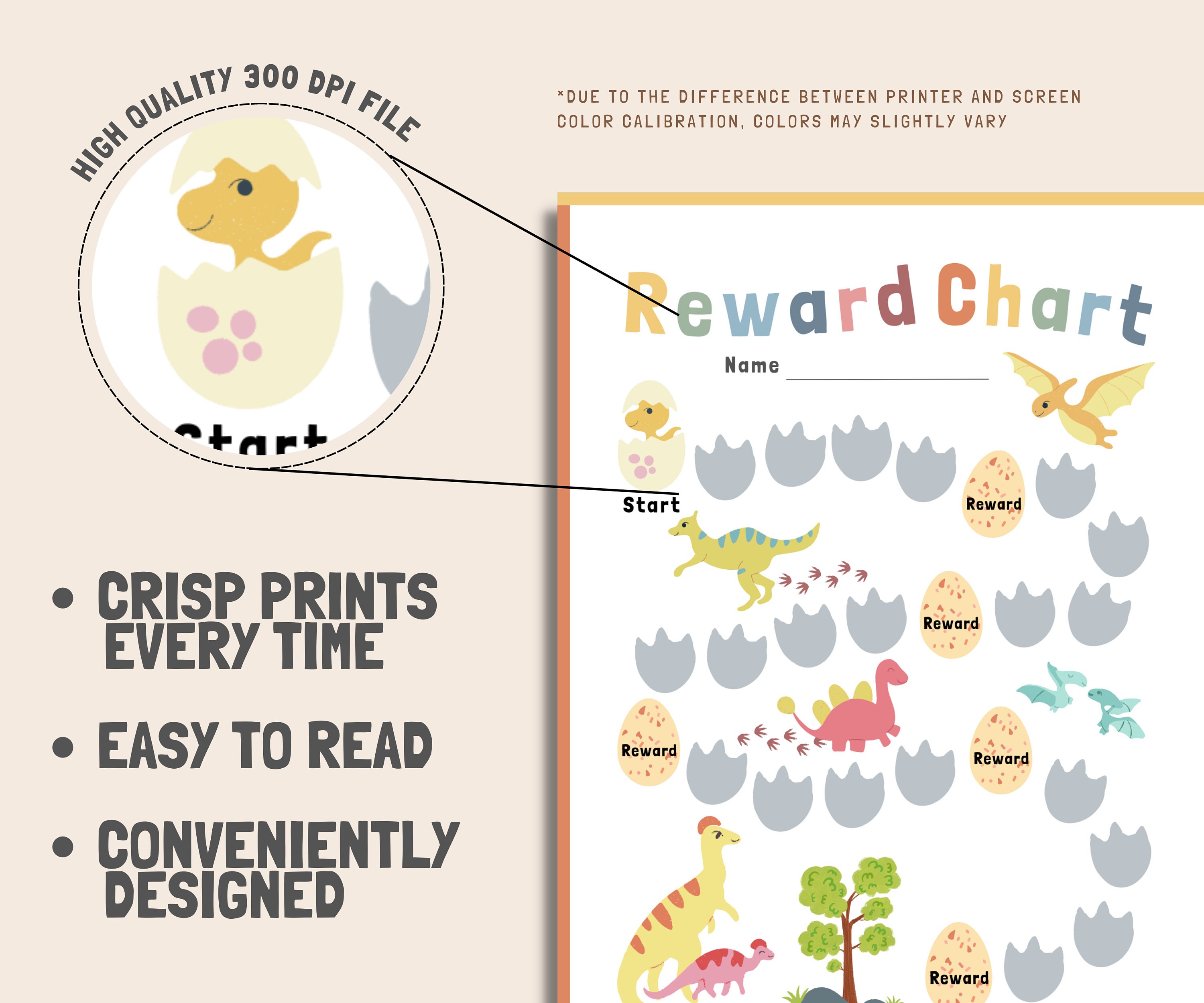 Dino Reward Chart for Kids Printable Boy Behaviour Chart - Etsy UK