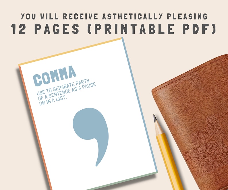 Punctuation Posters Set of 12, English Classroom Posters, Classroom ...