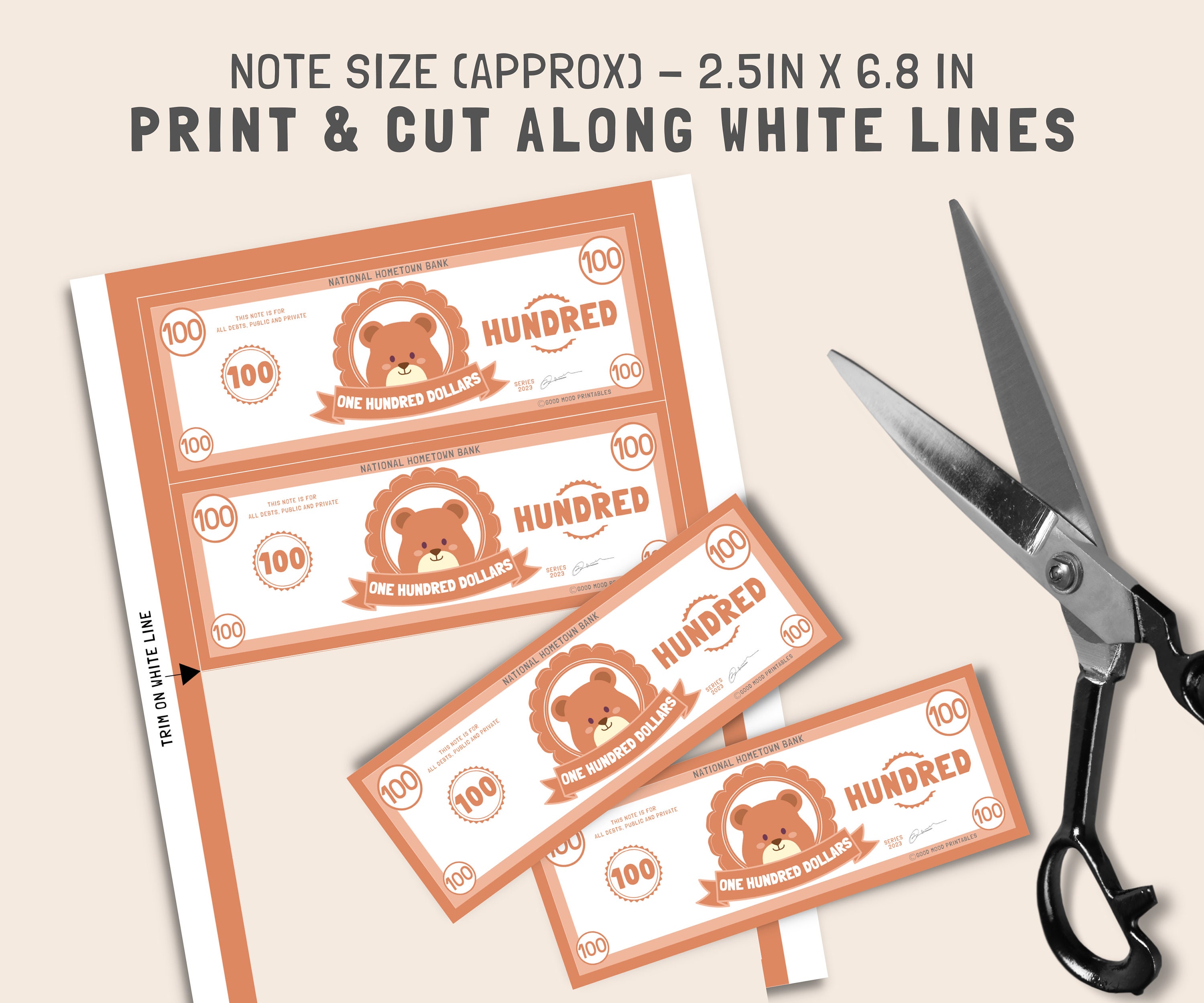 Play Money Printable, Pretend Play, Mom Bucks, Learning Money ...