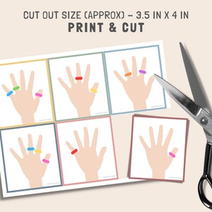 Finger Activity With Hair Ties, Fine Motor Skills, Homeschool Worksheet ...