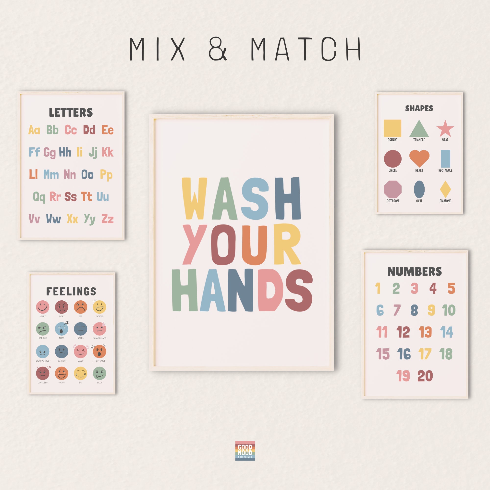 Wash Your Hands Sign Bathroom Poster Printable Wall Art - Etsy