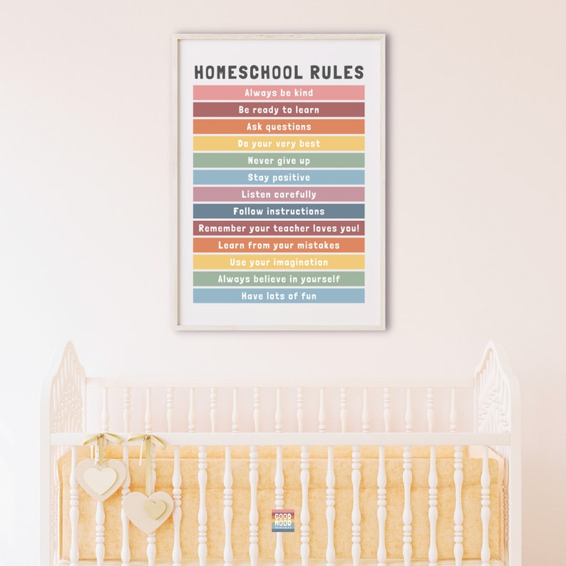 Homeschool Rules Poster Homeschool Printables Homeschool - Etsy