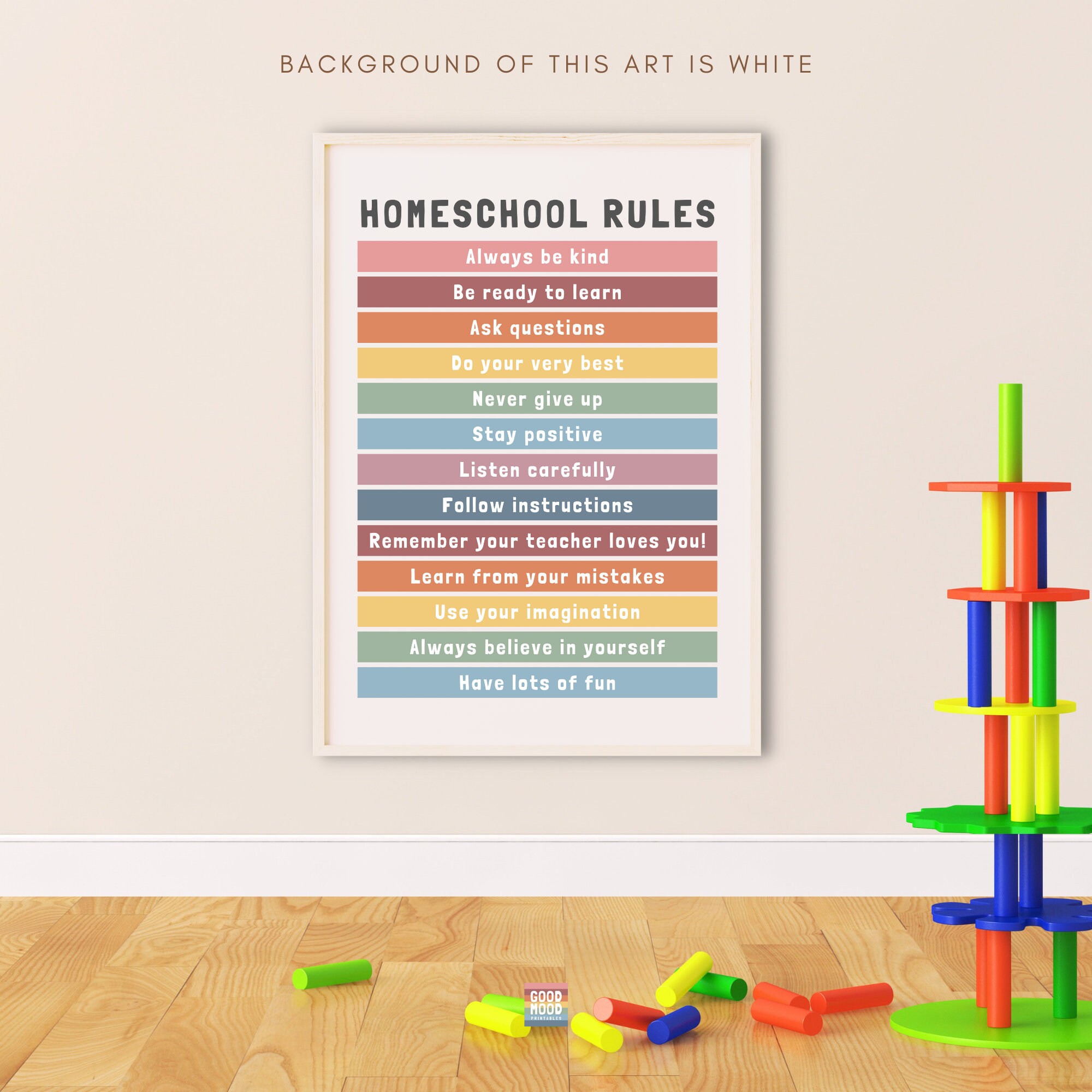 Homeschool Rules Poster Homeschool Printables Homeschool - Etsy