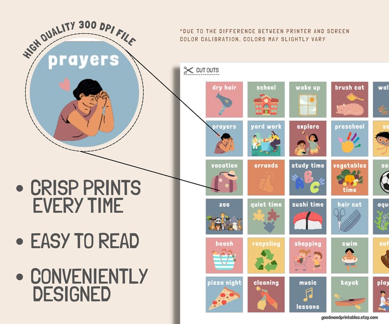 Chore Chart for Kids Daily Routine Montessori Printable - Etsy