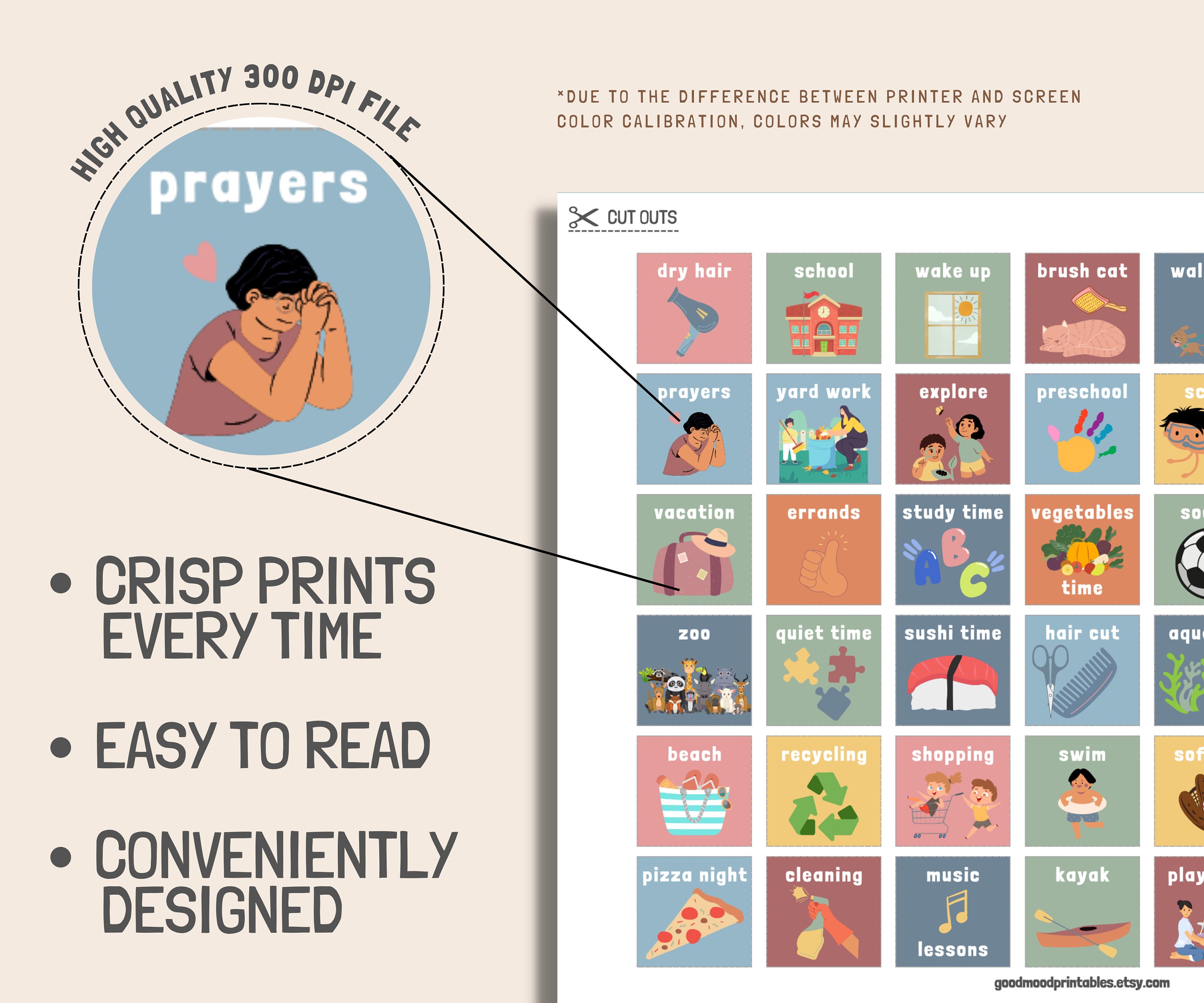 Chore Chart for Kids Daily Routine Montessori Printable - Etsy