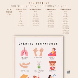 Calming Techniques Poster, Calming Corner, Calming Strategies Chart ...
