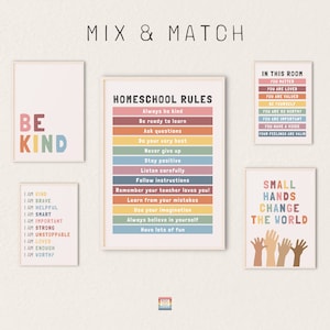 Homeschool Rules Poster, Homeschool Printables, Homeschool Decor ...