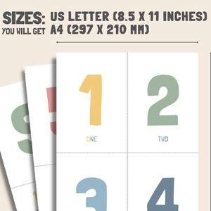 Numbers Flash Cards, Preschool Counting Flash Cards, Count and Clip ...