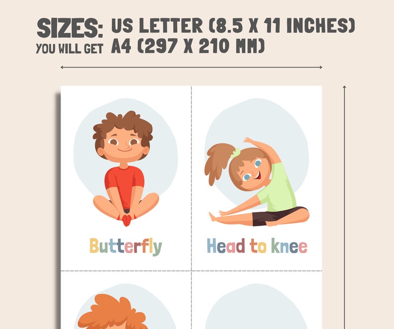 15 Yoga Flash Cards Kids Yoga Cards Children's Yoga - Etsy